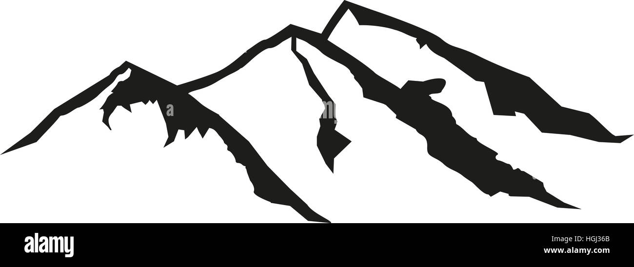 Three mountains shape Stock Photo - Alamy