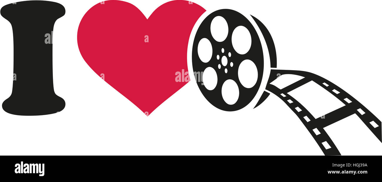 I love movies camera roll Stock Photo - Alamy