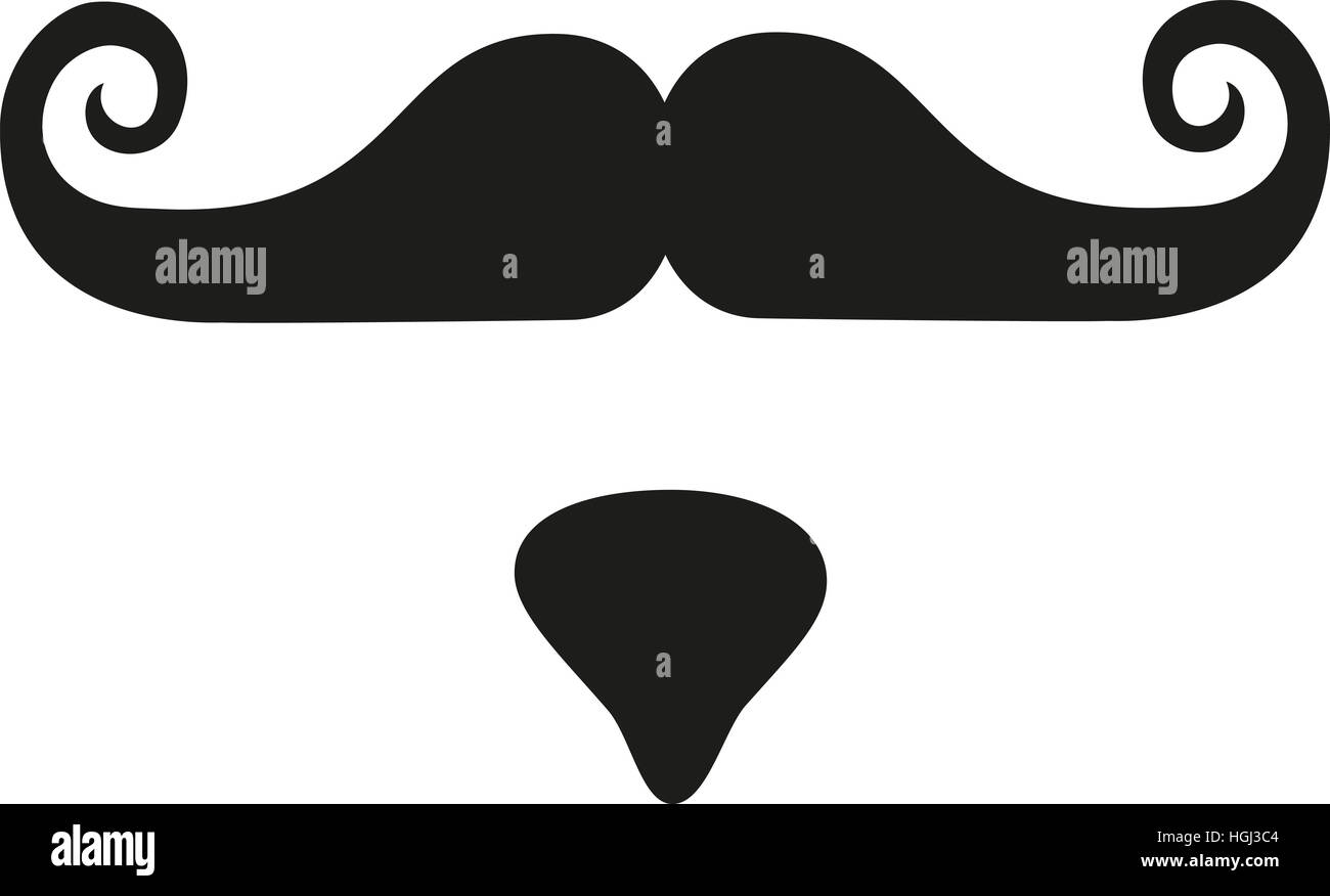 Mustache with chin beard Stock Photo - Alamy