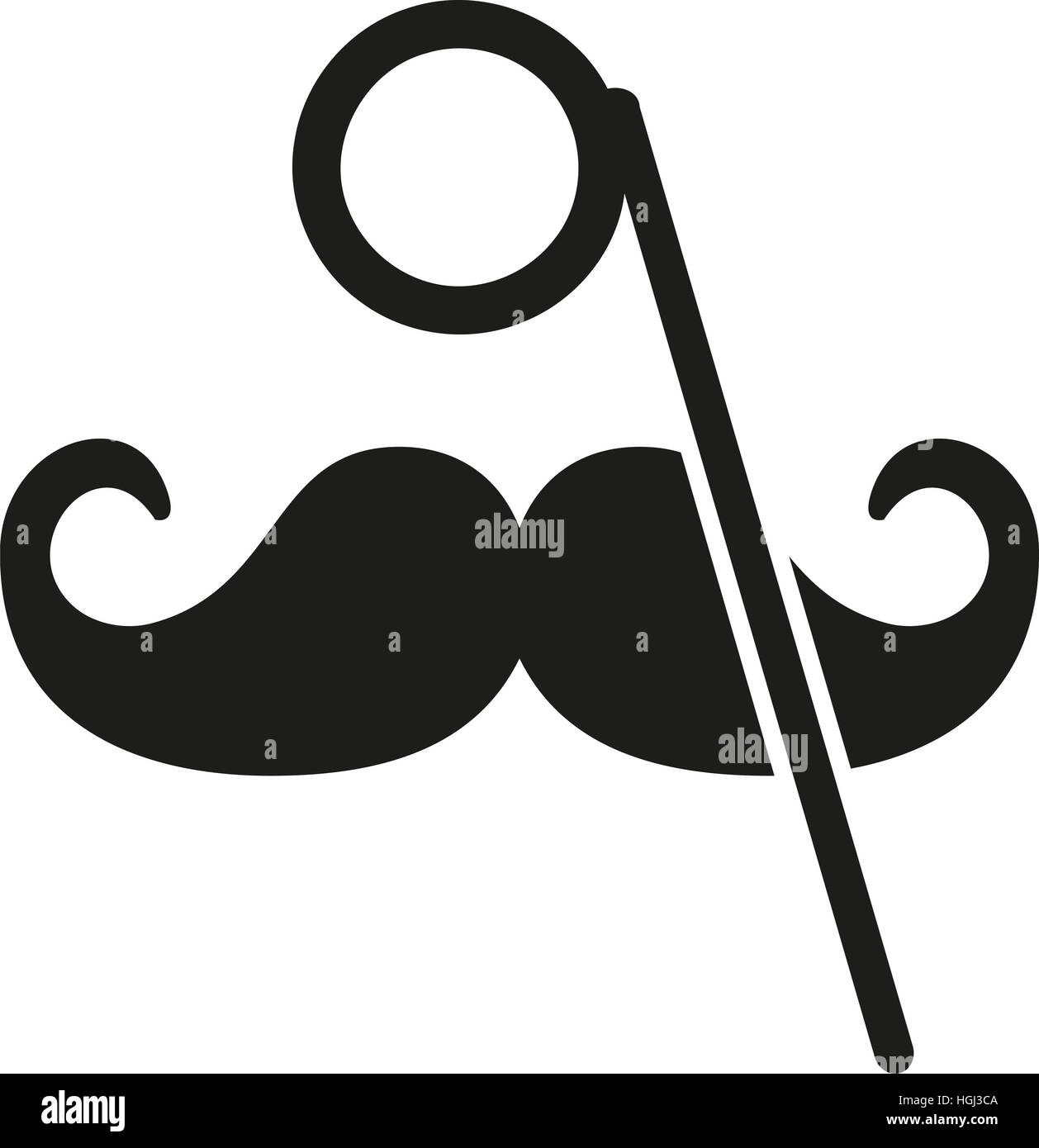 Mustache monocle hi-res stock photography and images - Alamy