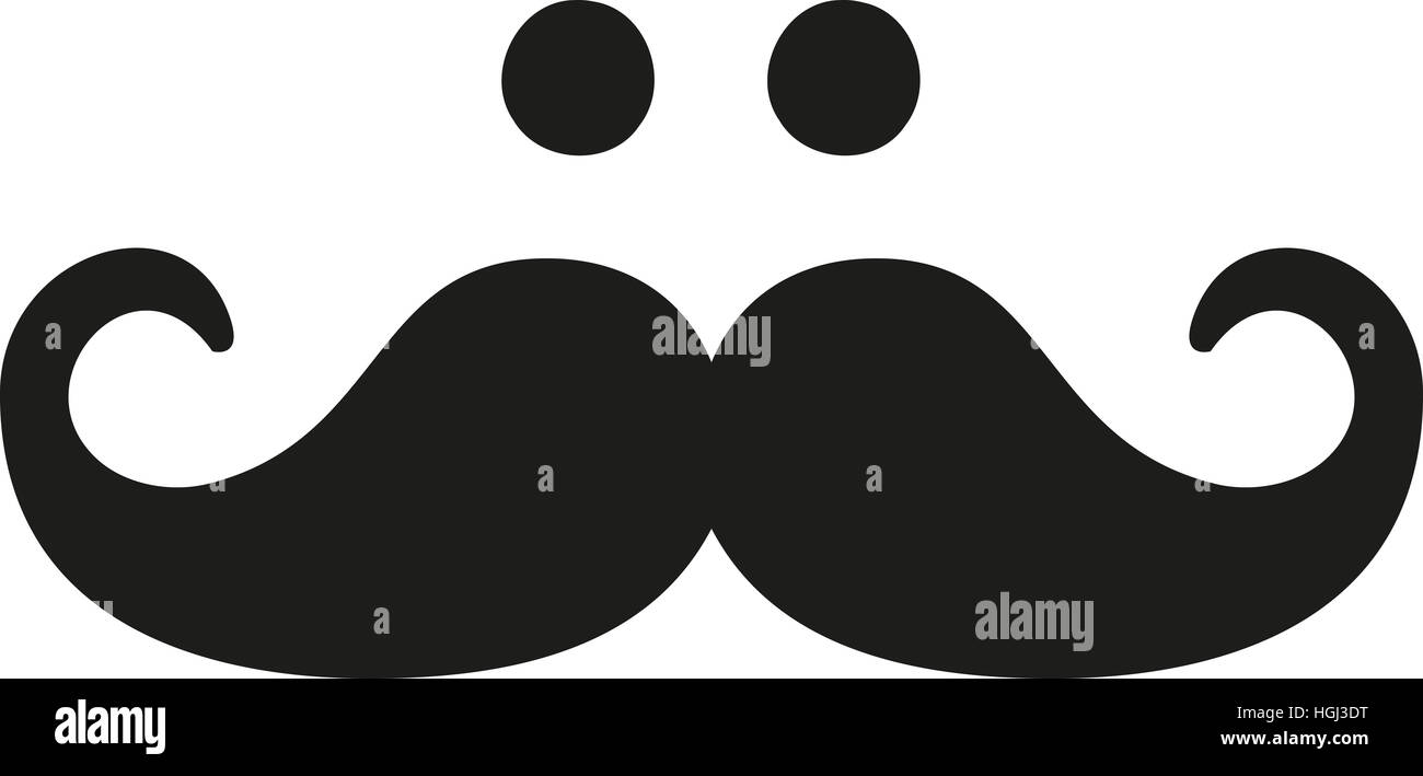 Mustache with eyes Stock Photo - Alamy