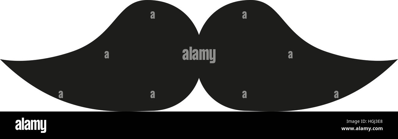 Vintage retro mustache beard Cut Out Stock Images & Pictures - Alamy