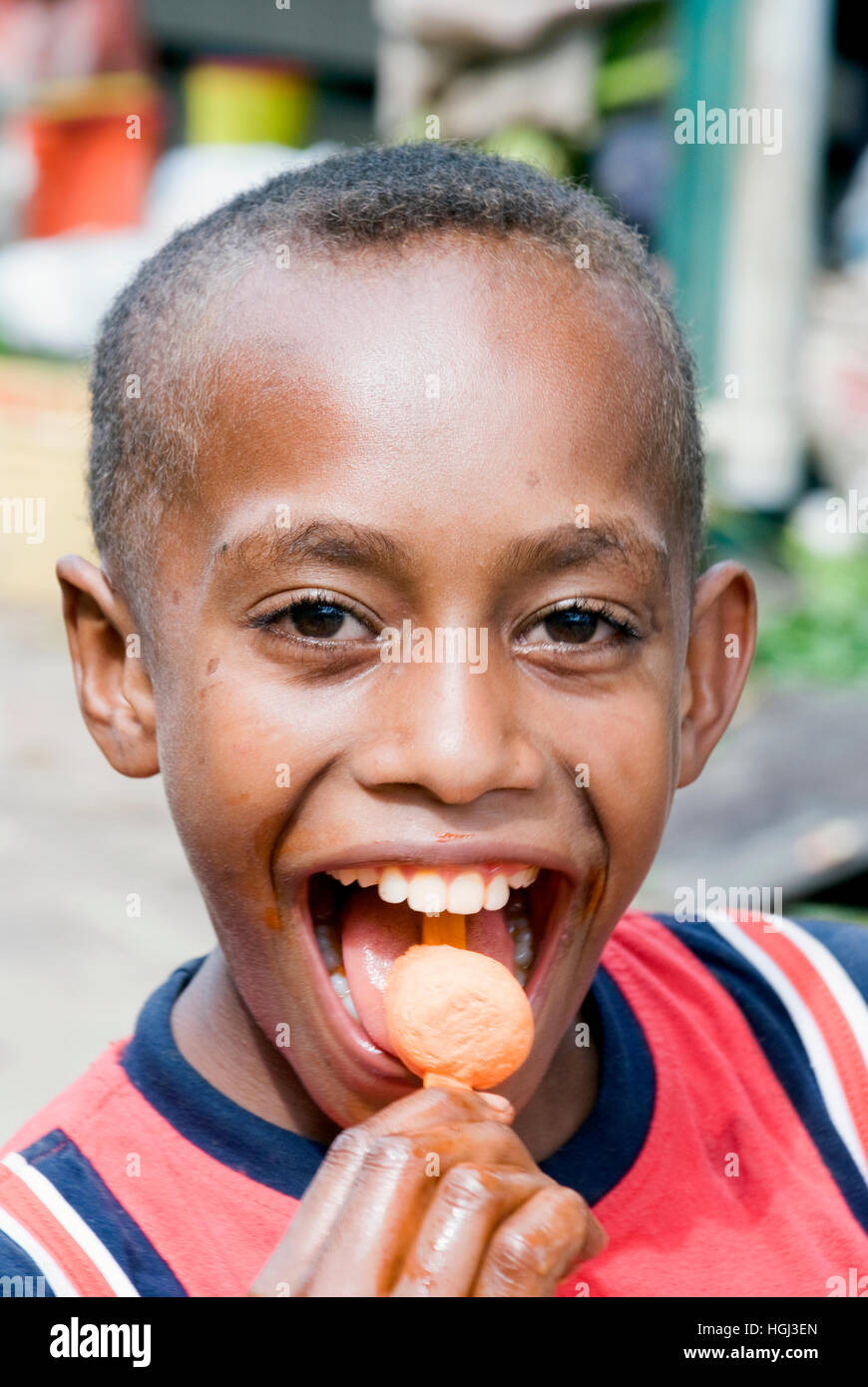 Fijian boy in Nadia, Fiji Stock Photo - Alamy