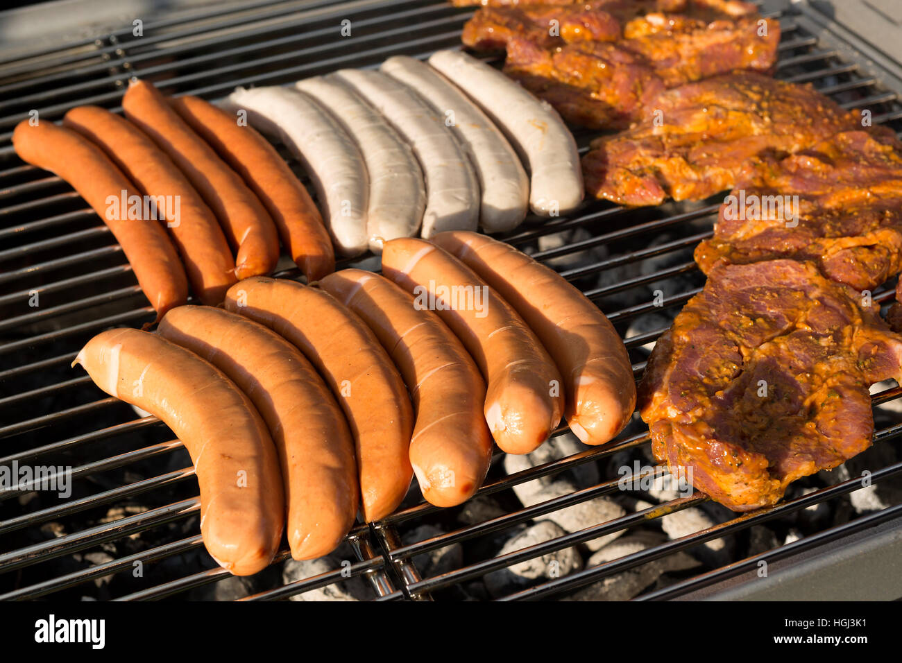 Grill bbq party with sausages hi-res stock photography and images - Alamy