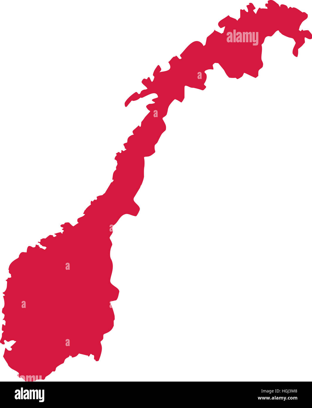 Norway map hi-res stock photography and images - Alamy