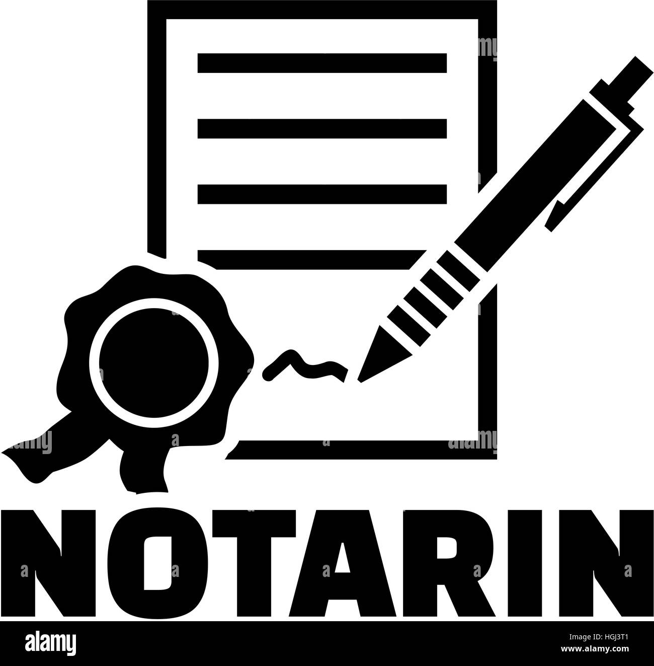 Document pen icon contract Black and White Stock Photos & Images - Alamy