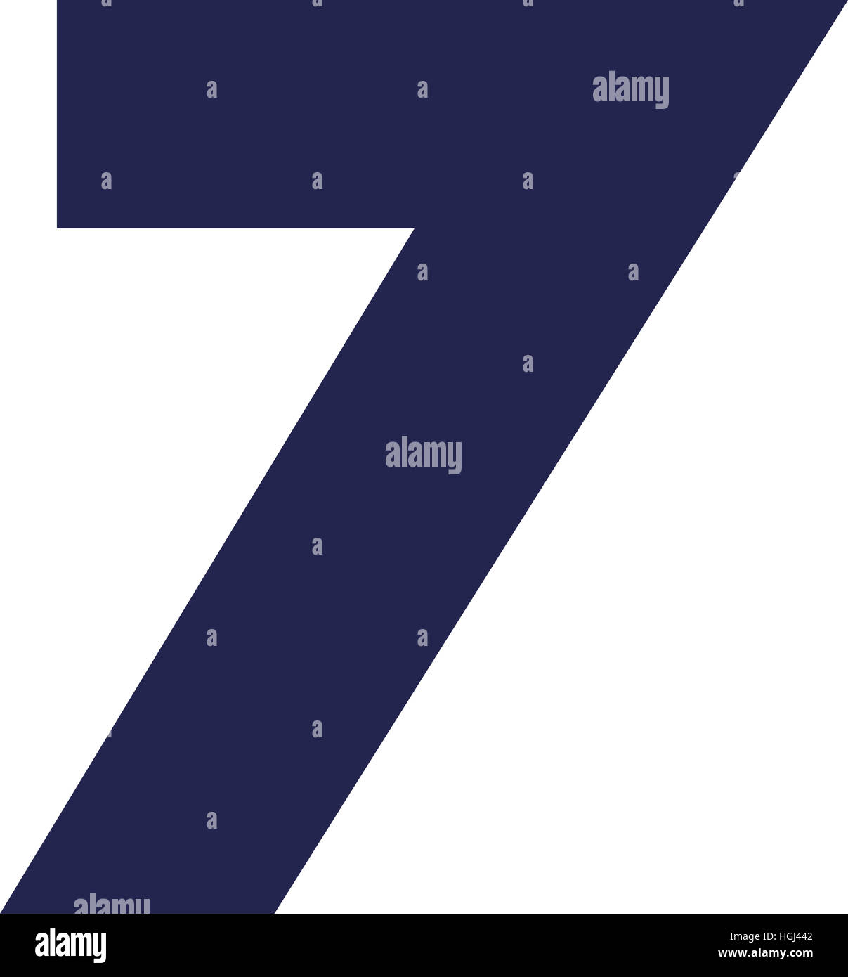 Seven fat number digit 7 Stock Photo - Alamy