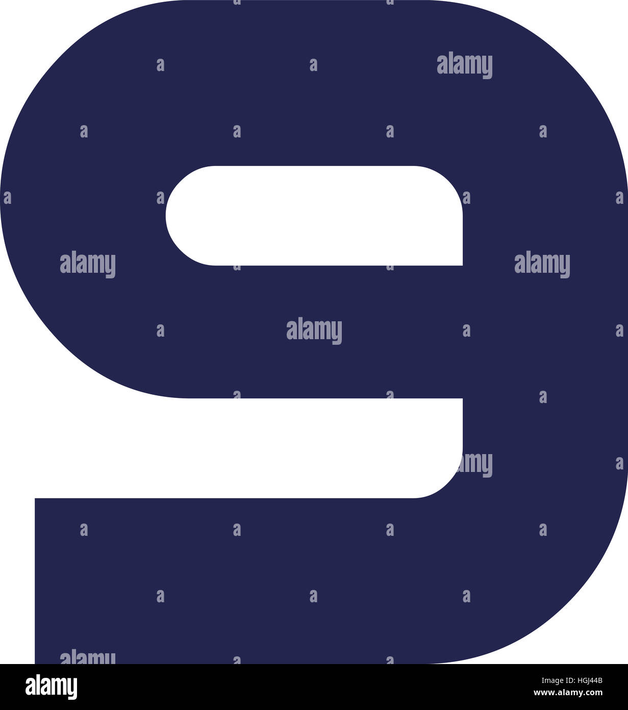 Nine fat number digit 9 Stock Photo - Alamy