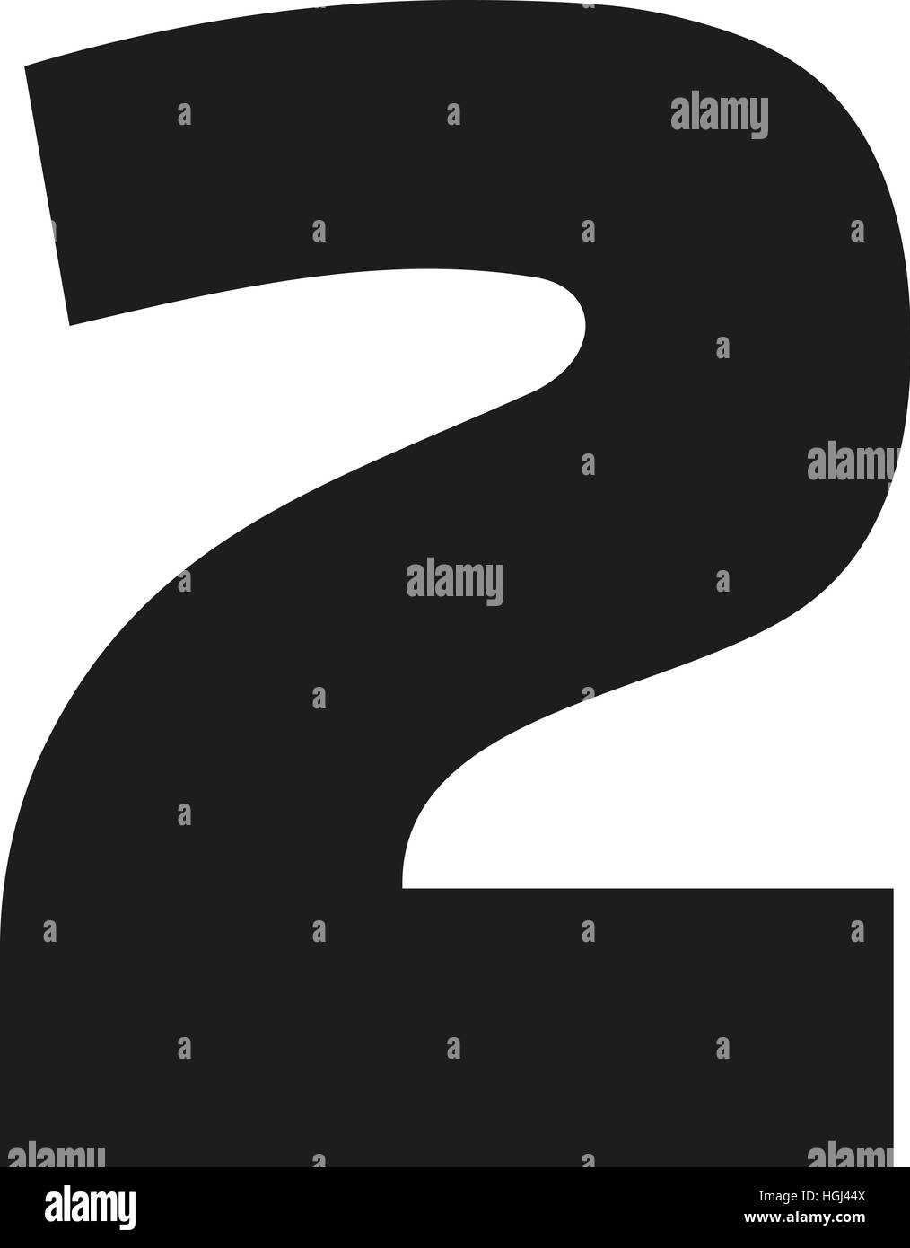 Two number digits 2 Stock Photo - Alamy