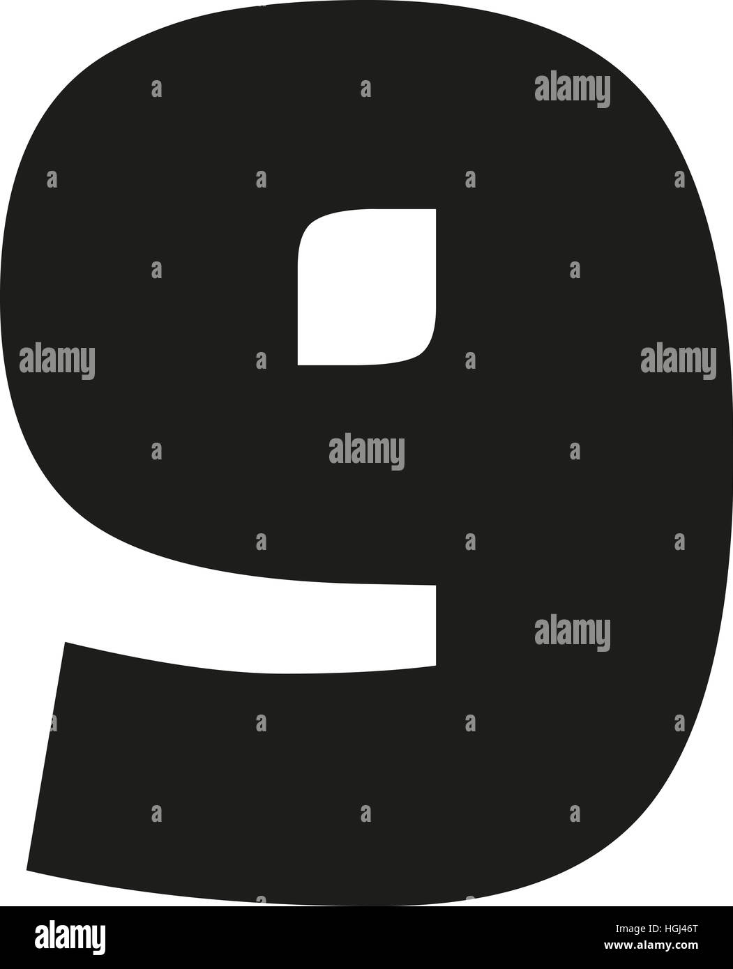 Nine number digits 9 Stock Photo - Alamy