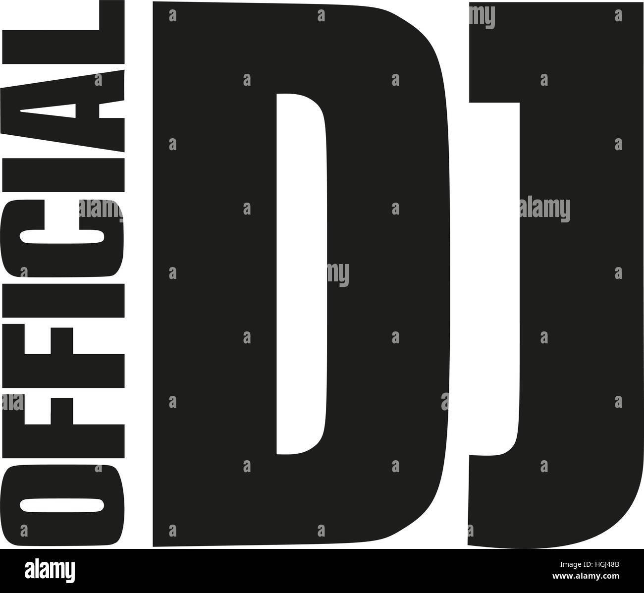 Official DJ - word Stock Photo - Alamy