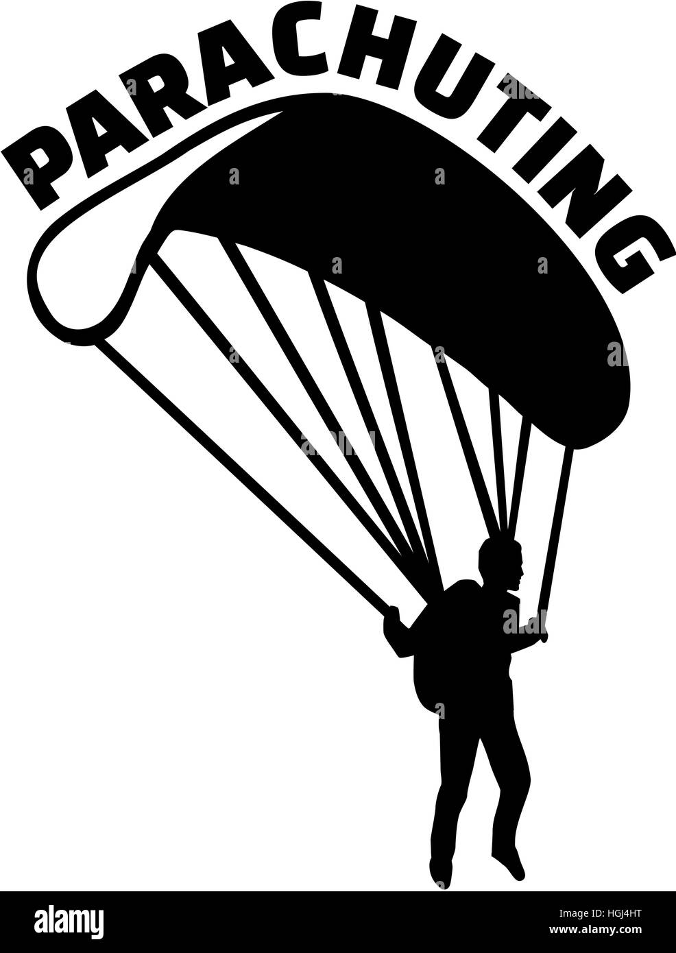 Parachute Black and White Stock Photos & Images - Alamy