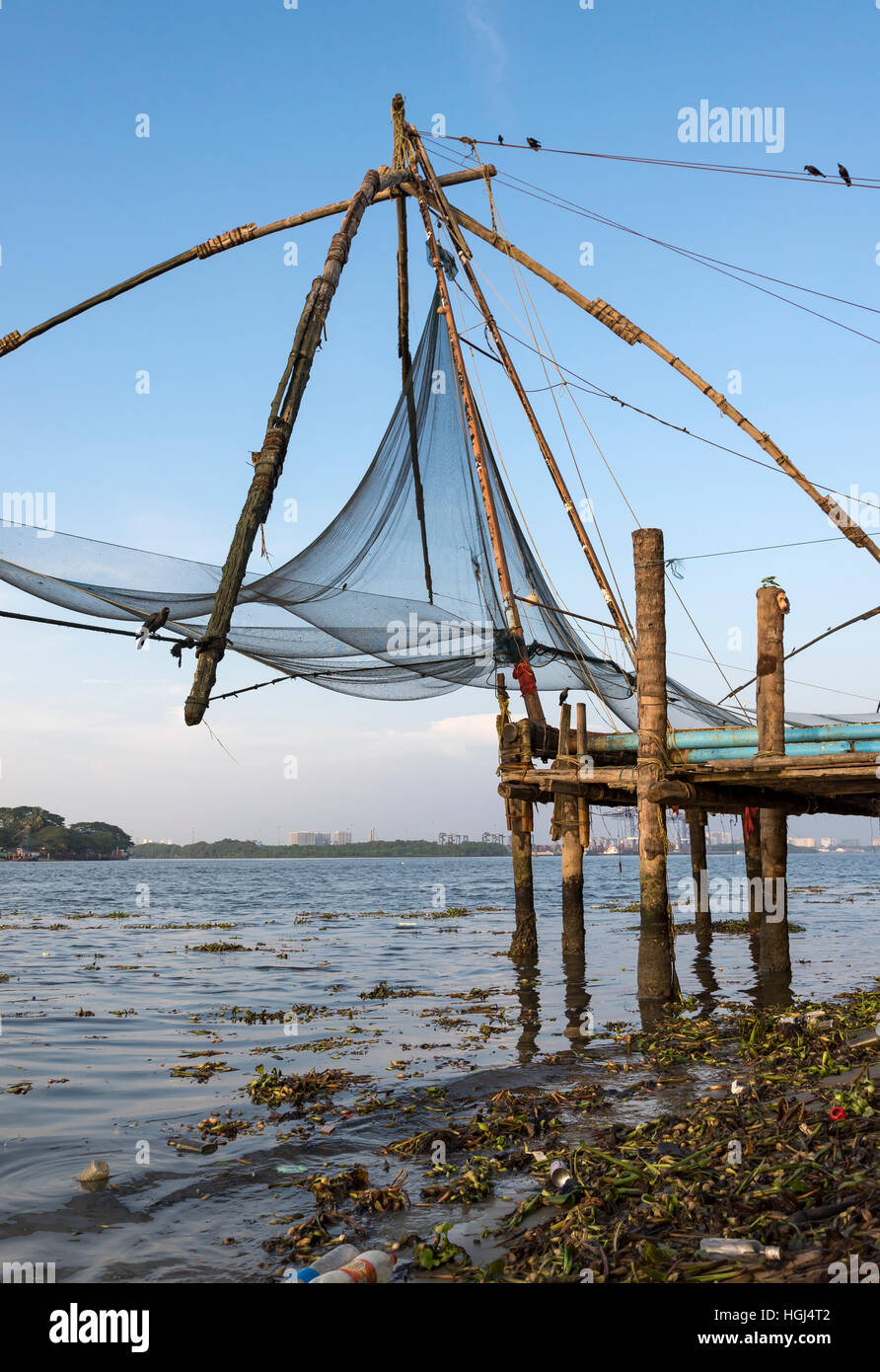 Chinese fishing net, Fort Kochi, Cochin, Kerala, India Stock Photo - Alamy