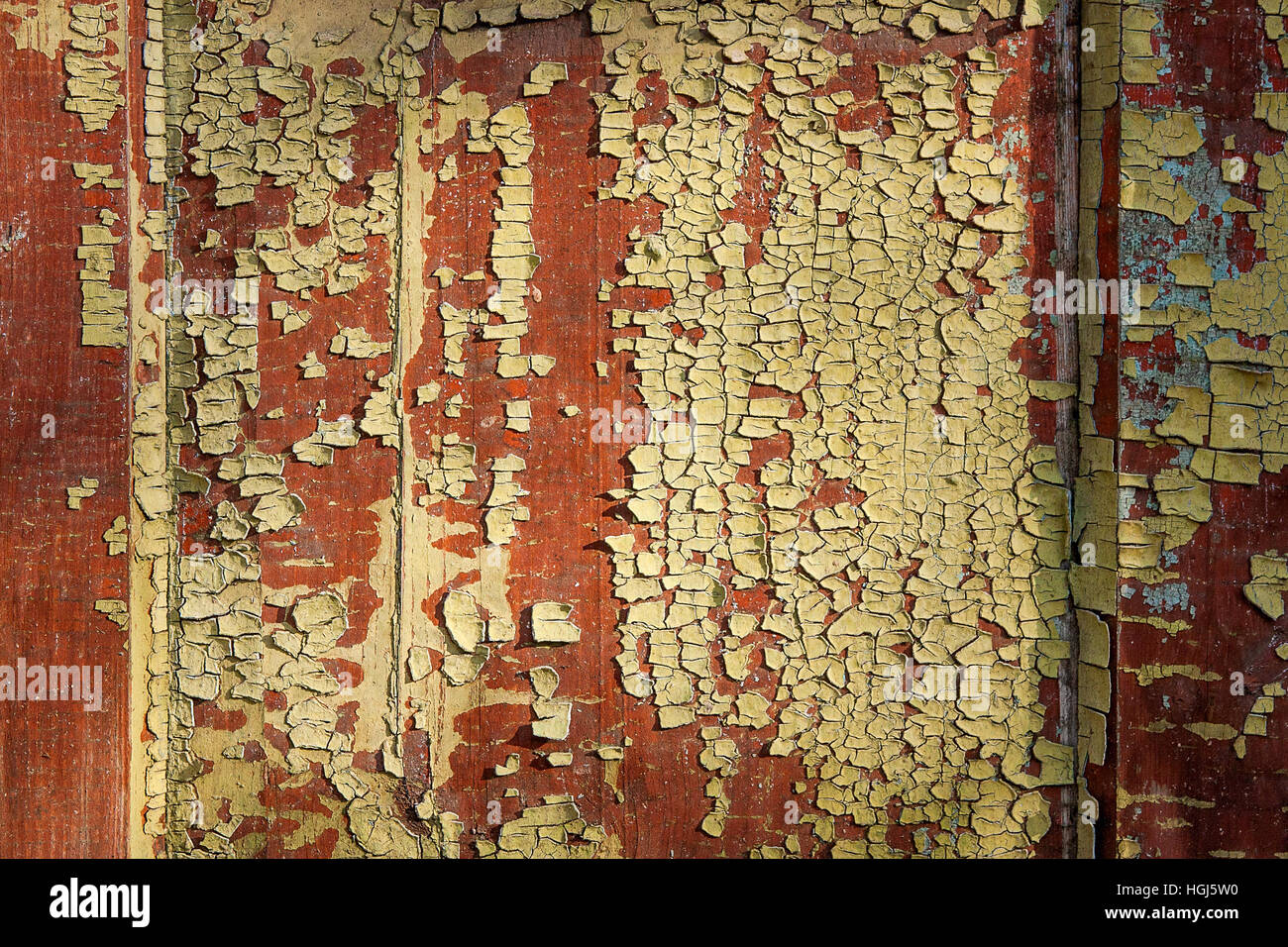Wood texture with painting color peeled off. Flaking paint as vintage ...