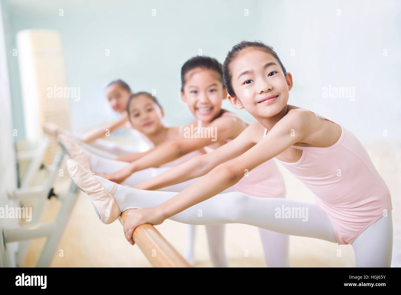 Little girls practicing ballet Stock Photo - Alamy