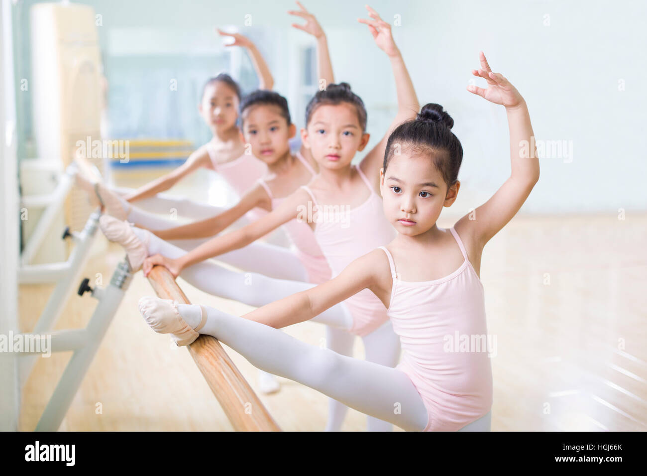 Little girls practicing ballet Stock Photo - Alamy