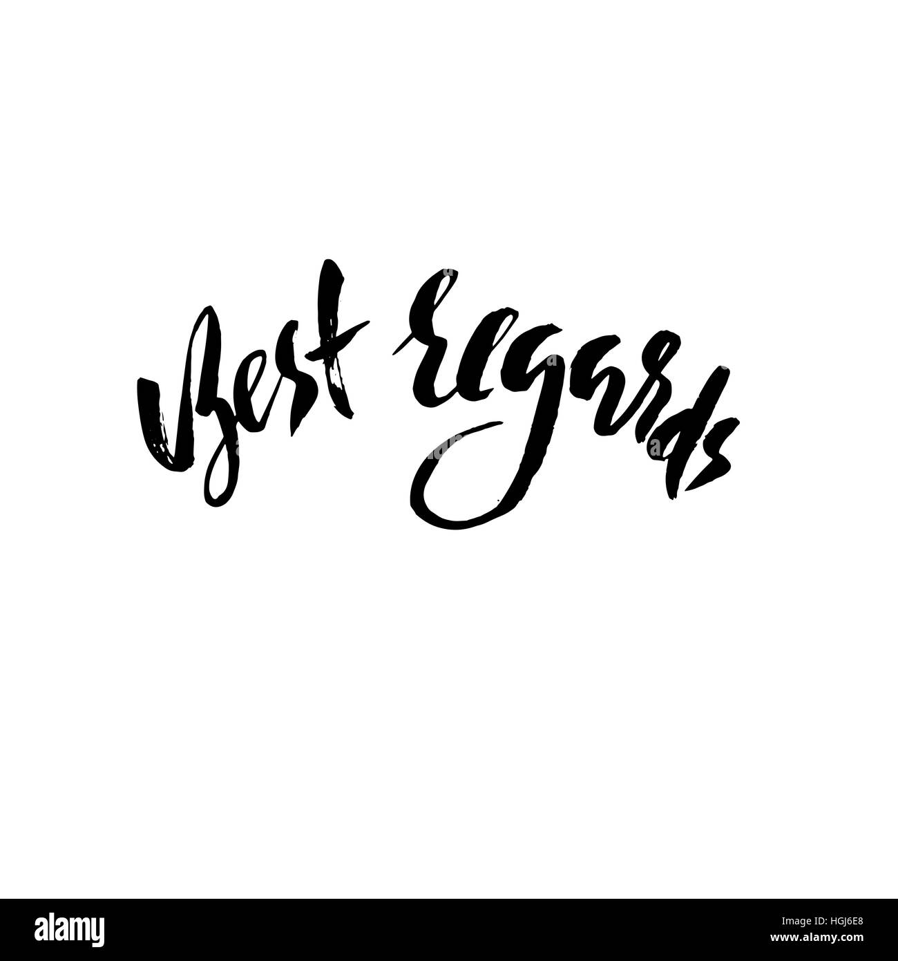 Best regards sign Cut Out Stock Images & Pictures - Alamy