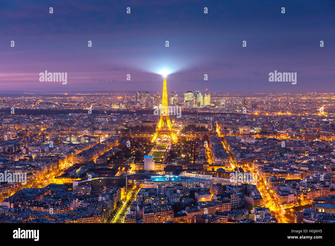 Aerial view of Eiffel Tower in Paris, France Stock Photo - Alamy