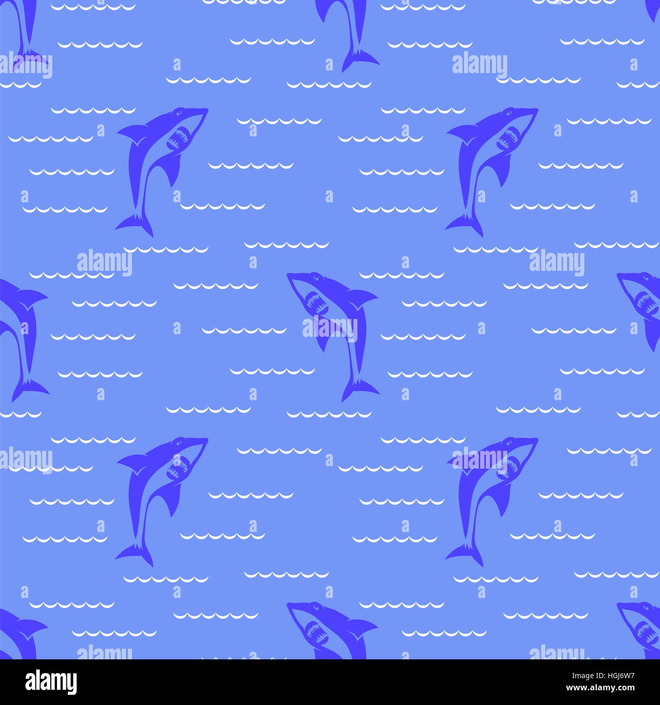 Shark seamless pattern hi-res stock photography and images - Alamy