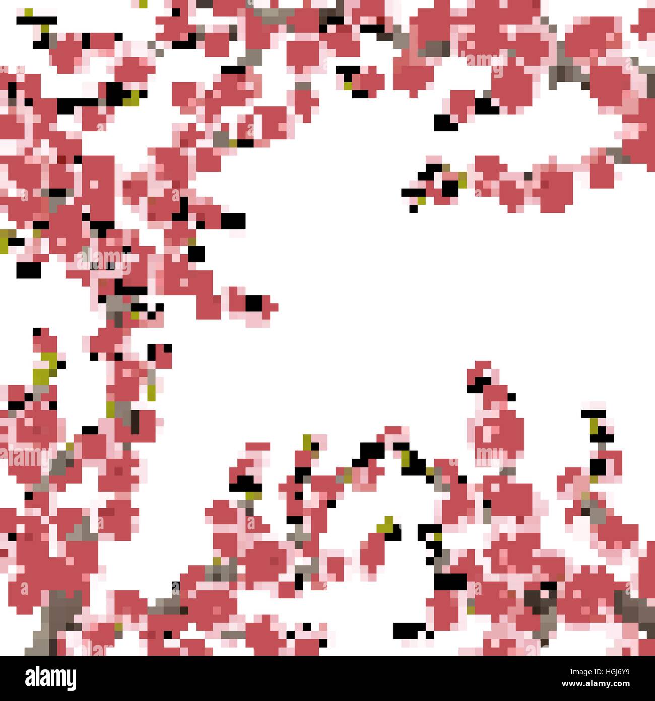 Sakura Blooms Stock Vector Images - Alamy