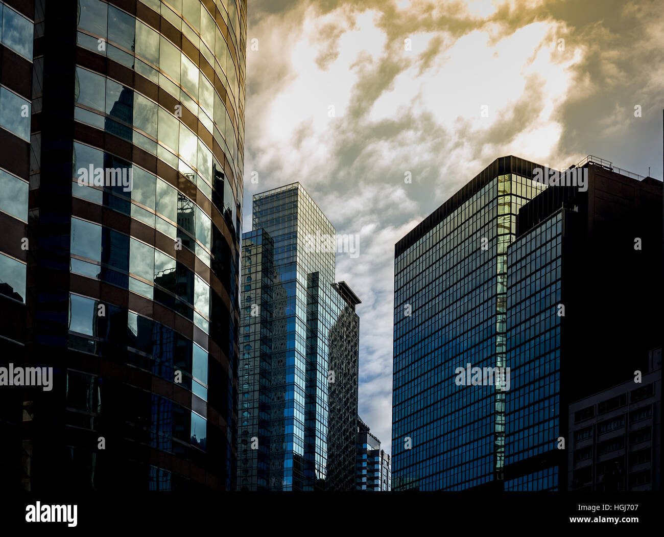 Windows of commercial building in Hong Kong Stock Photo - Alamy
