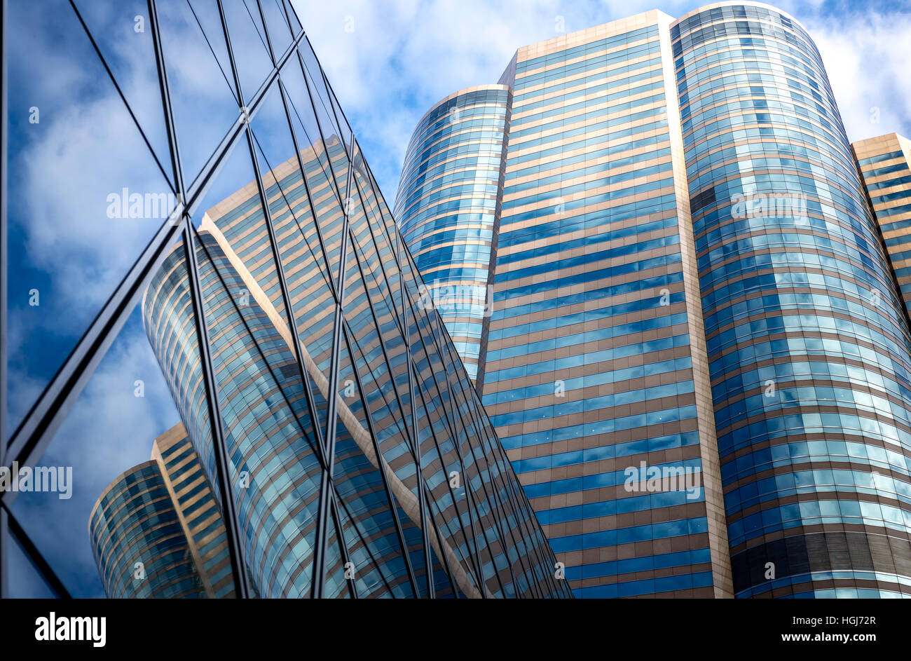 Windows of commercial building in Hong Kong Stock Photo - Alamy