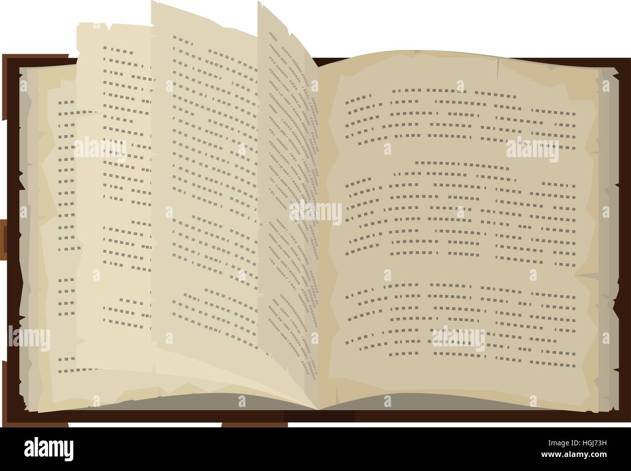 Old 3d colorful open book or tutorial. Isometric flat classbook or ...