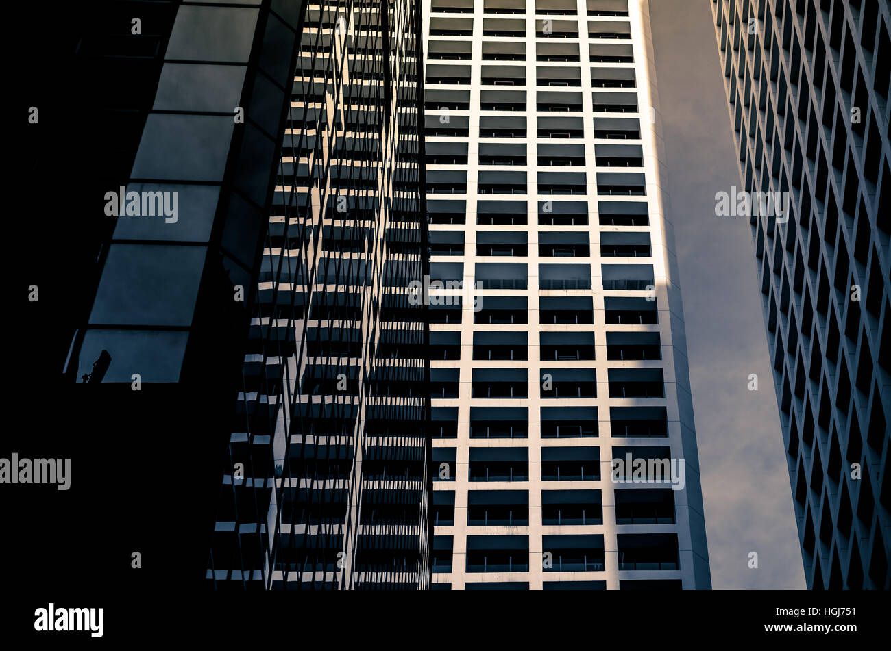 Windows of commercial building in Hong Kong Stock Photo - Alamy