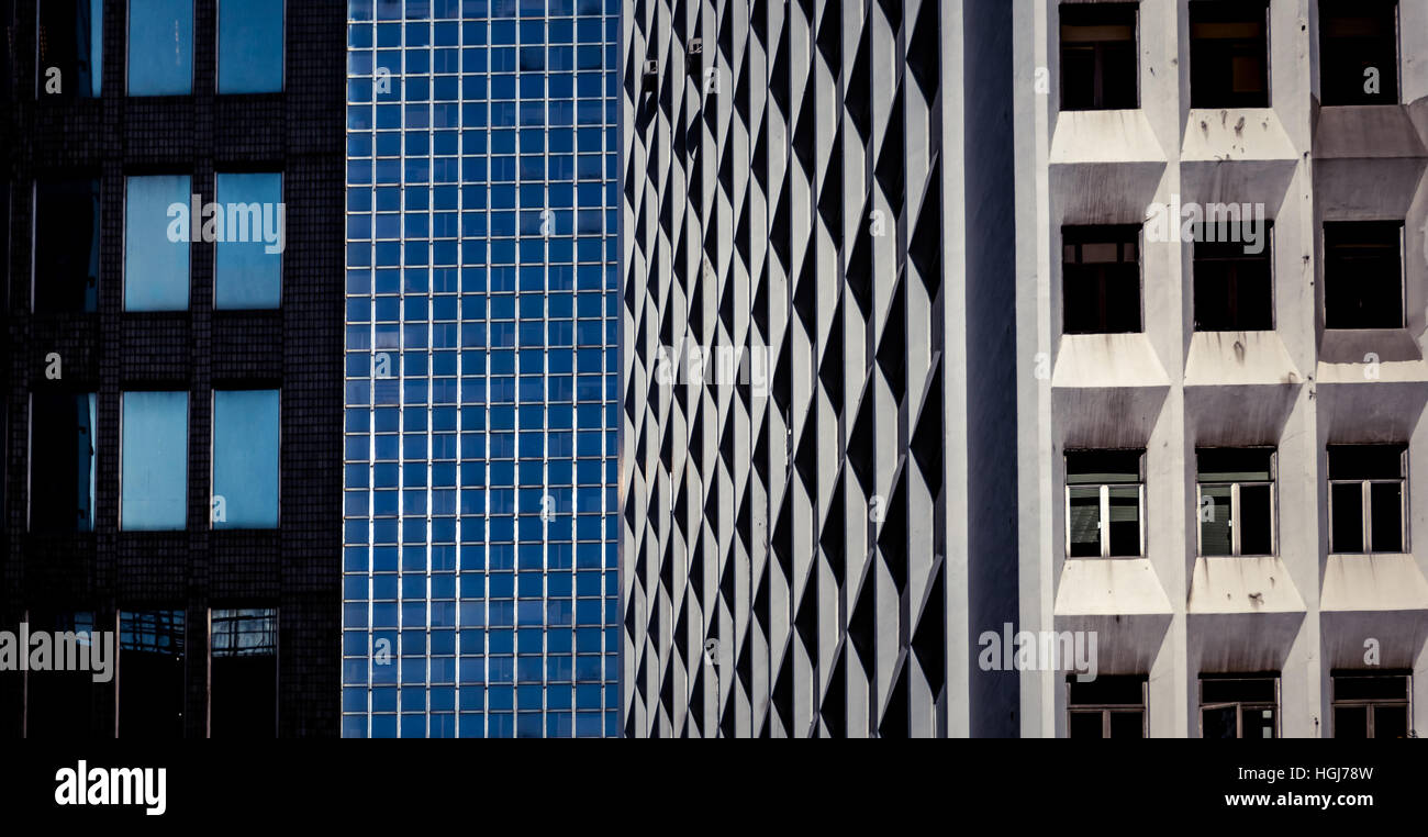 Windows of commercial building in Hong Kong Stock Photo - Alamy