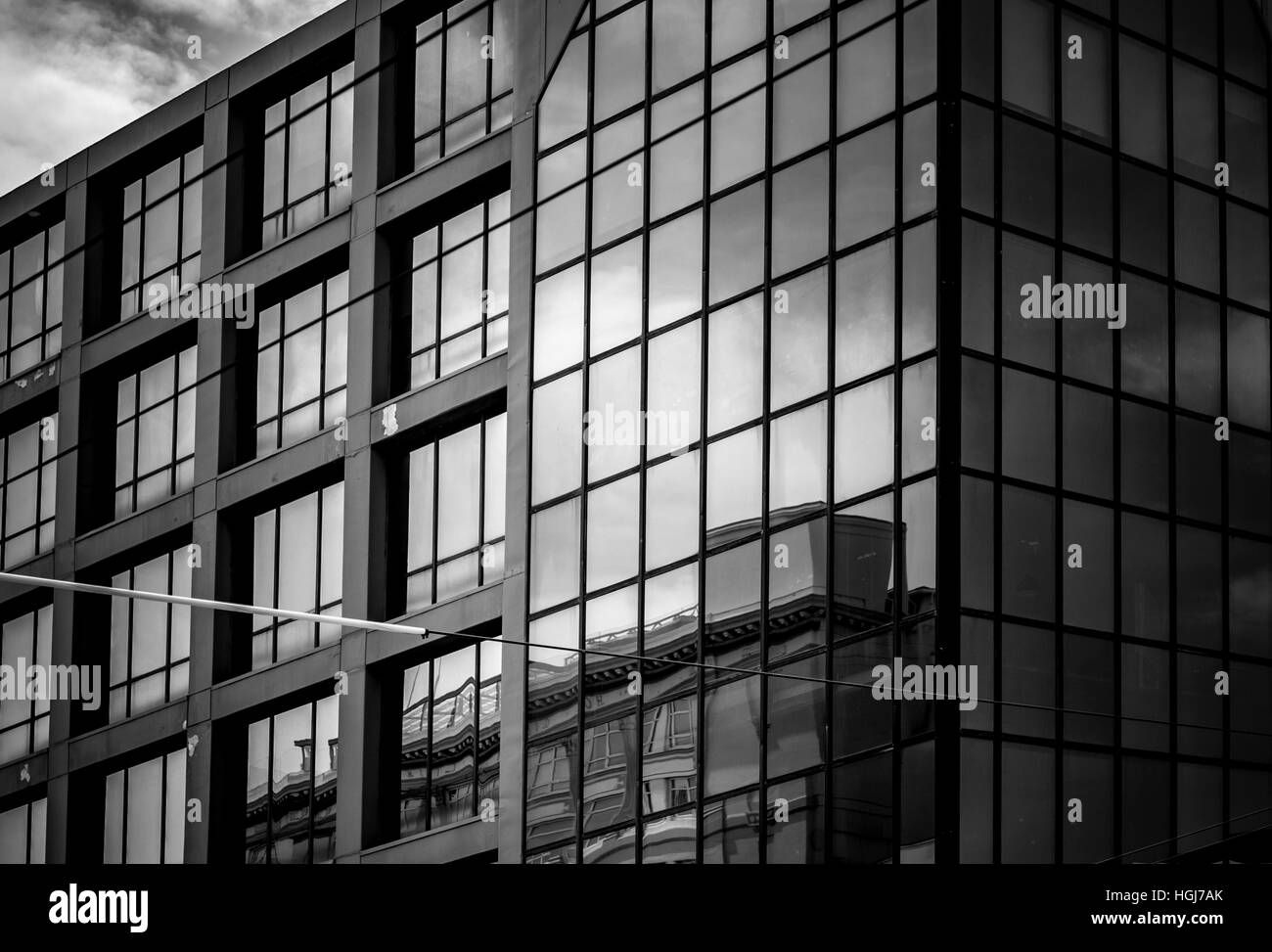 Windows of commercial building in New Zealand Stock Photo - Alamy