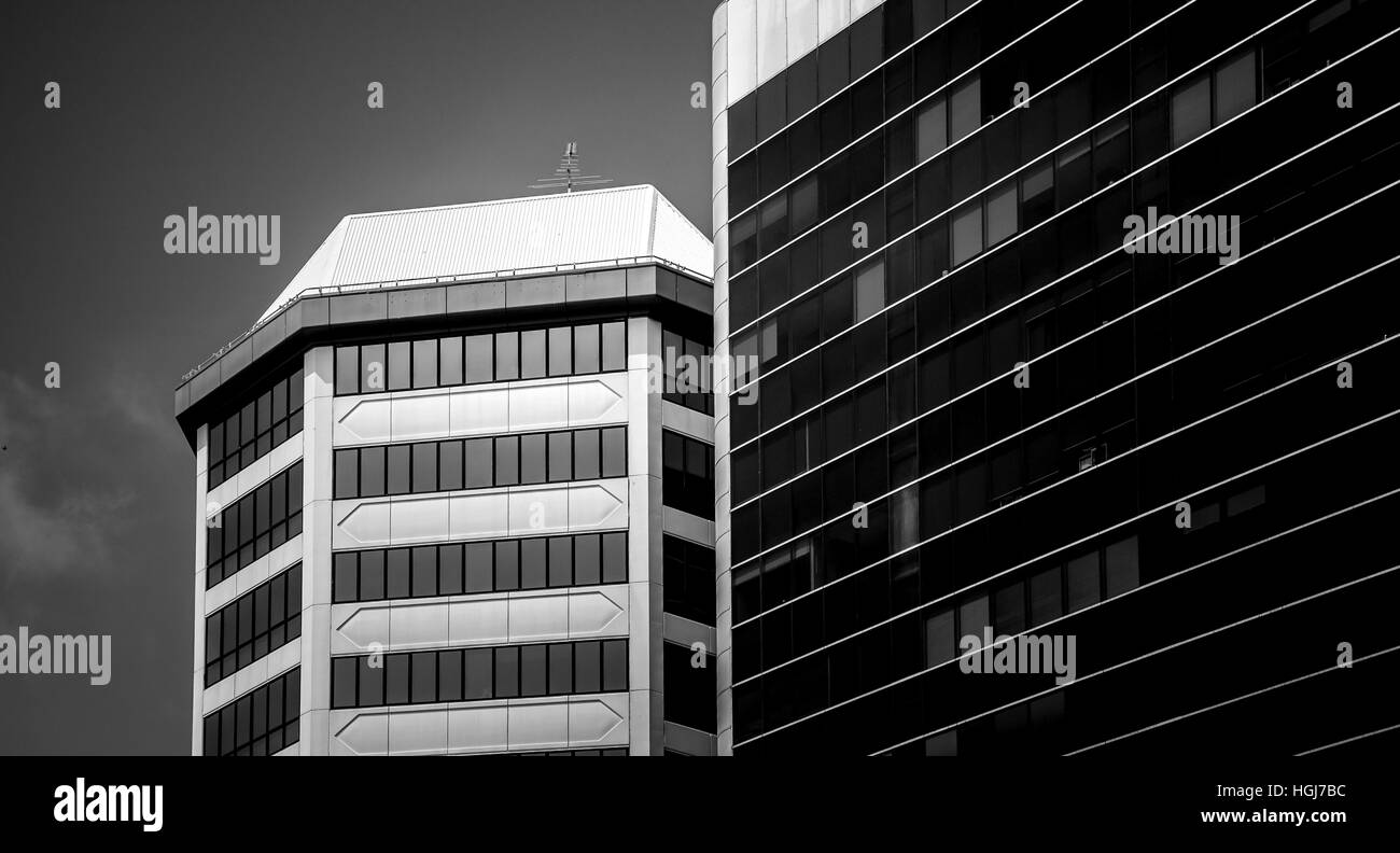 Windows of commercial building in New Zealand Stock Photo - Alamy