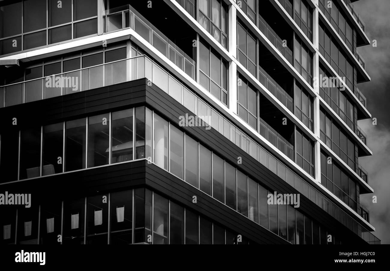 Windows of commercial building in New Zealand Stock Photo - Alamy