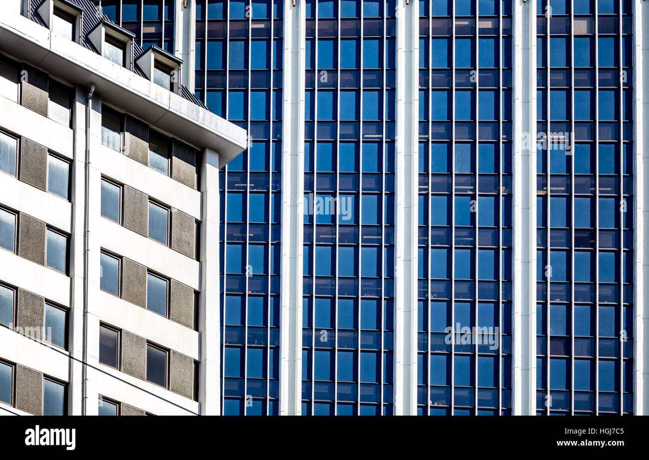 Windows of commercial building in New Zealand Stock Photo - Alamy