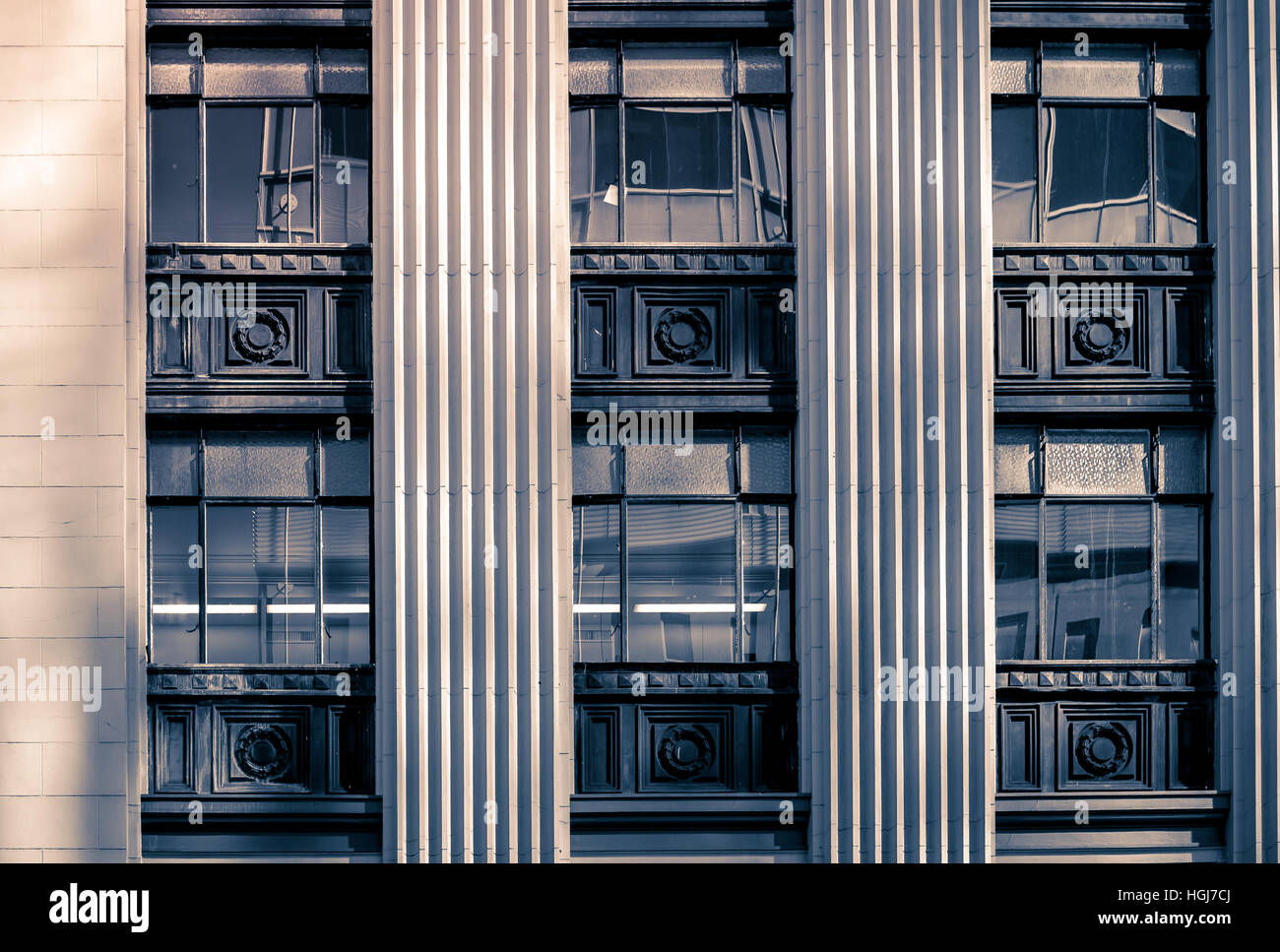 Windows of commercial building in New Zealand Stock Photo - Alamy