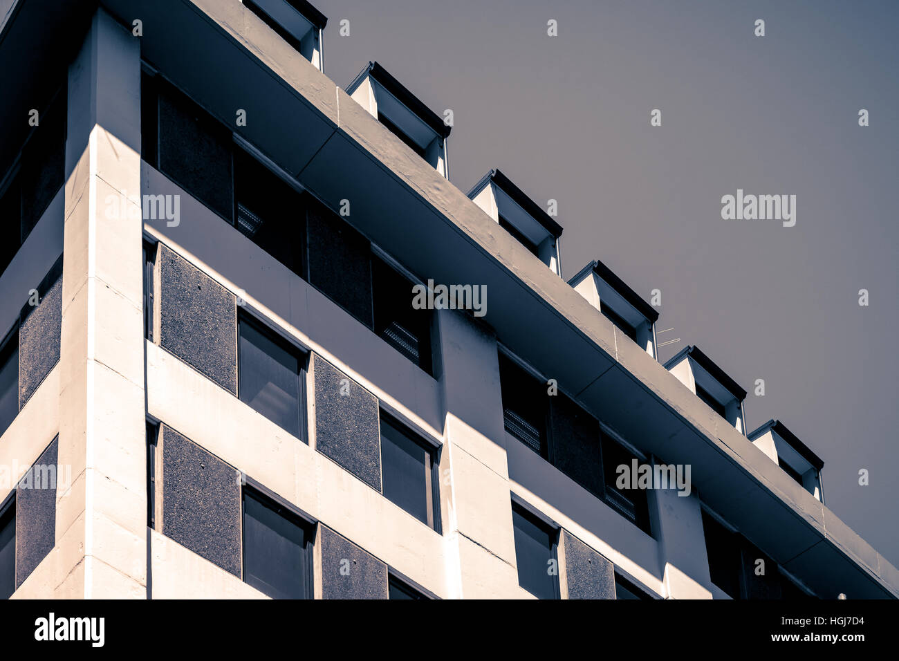 Windows of commercial building in New Zealand Stock Photo - Alamy