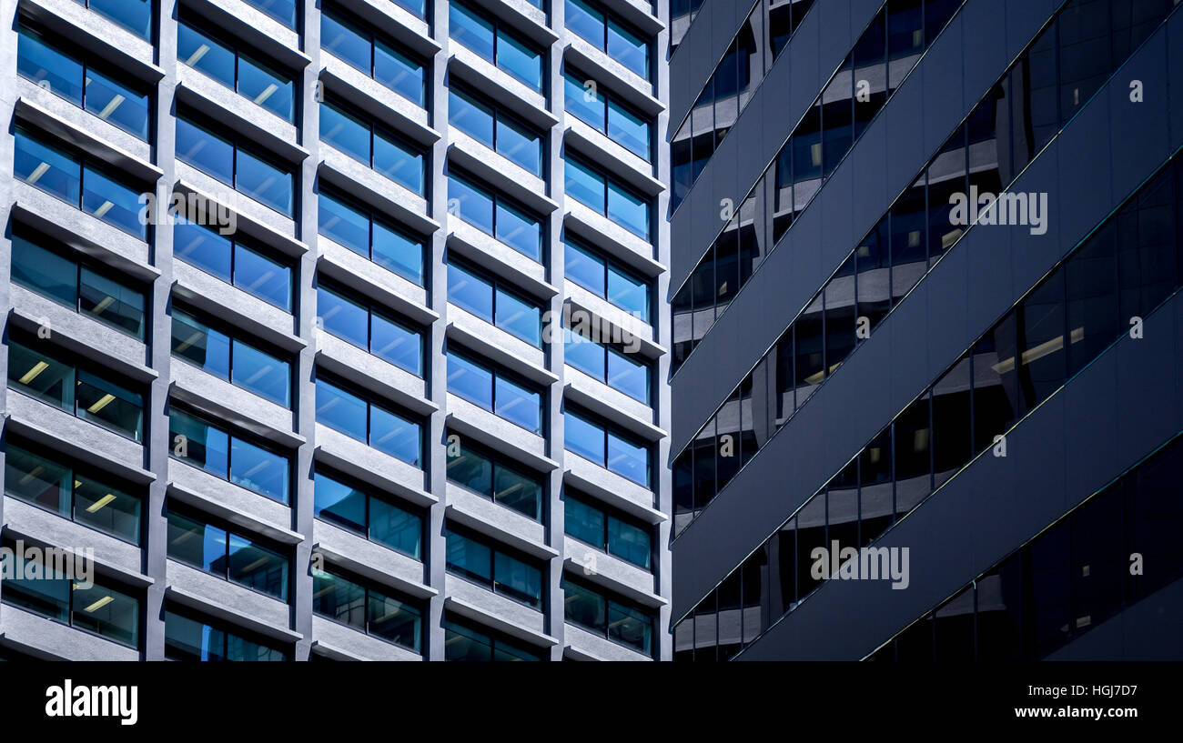 Windows of commercial building in New Zealand Stock Photo - Alamy