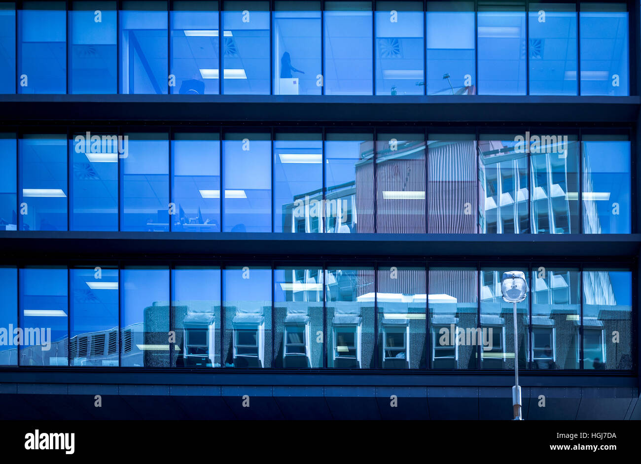 Windows of commercial building in New Zealand Stock Photo - Alamy