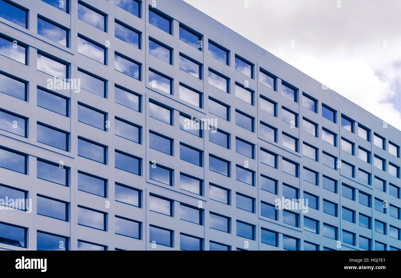Windows of commercial building in New Zealand Stock Photo - Alamy