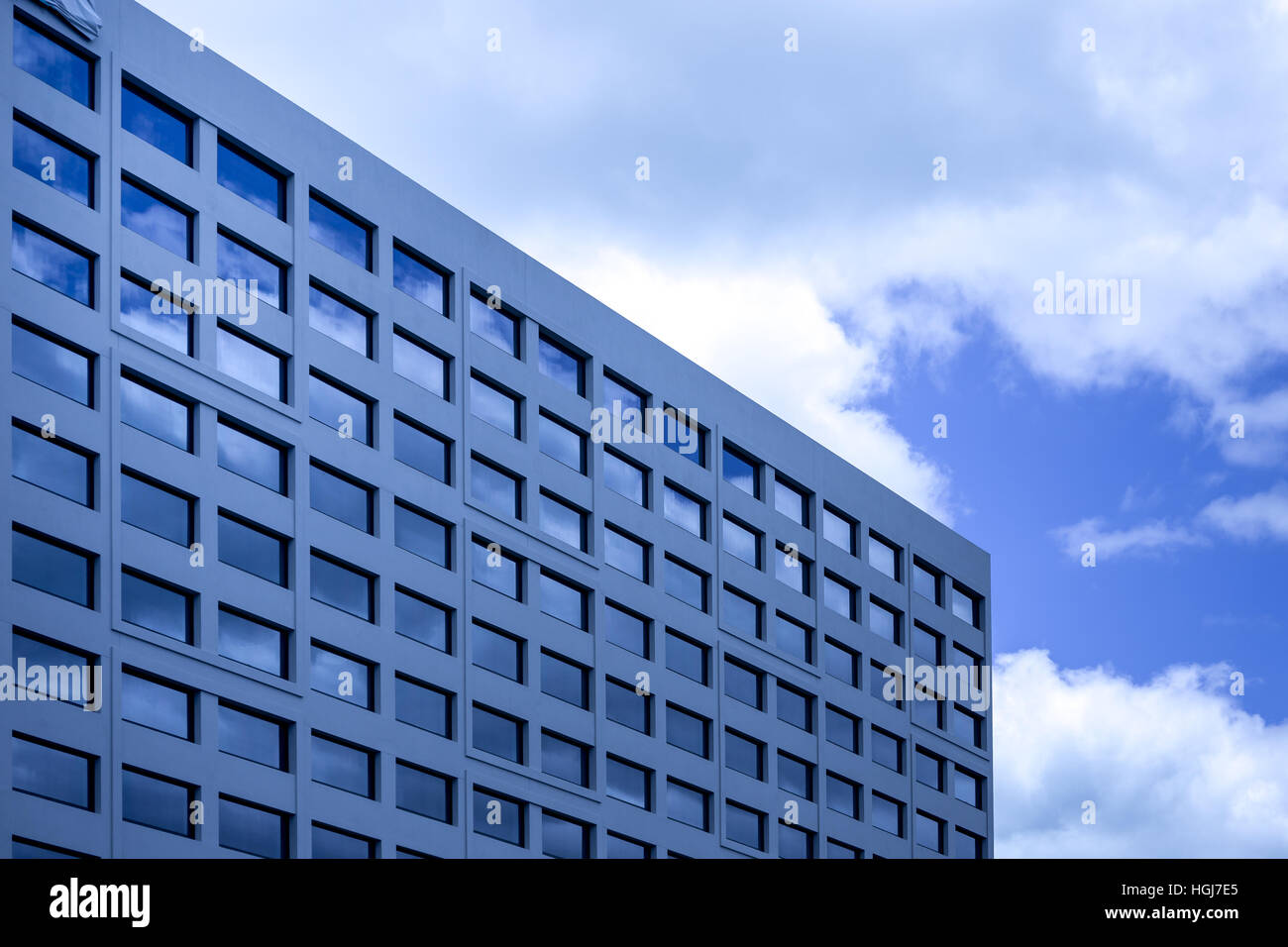 Windows of commercial building in New Zealand Stock Photo - Alamy
