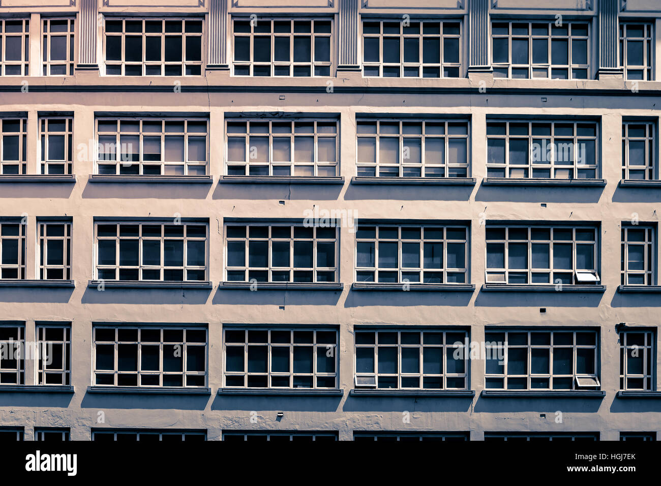 Windows of commercial building in New Zealand Stock Photo - Alamy