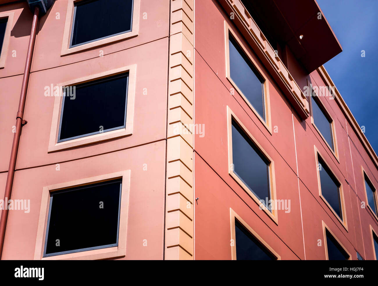 Windows of commercial building in New Zealand Stock Photo - Alamy