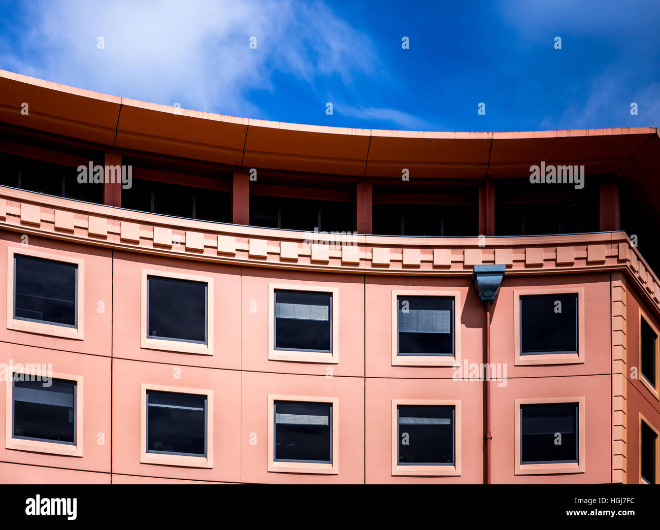 Windows of commercial building in New Zealand Stock Photo - Alamy