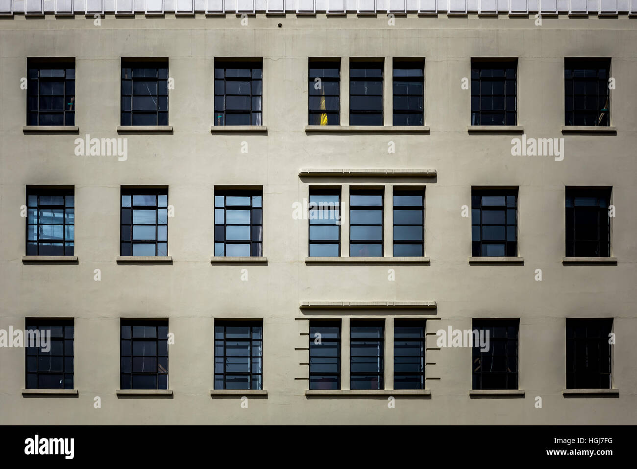 Windows of commercial building in New Zealand Stock Photo - Alamy