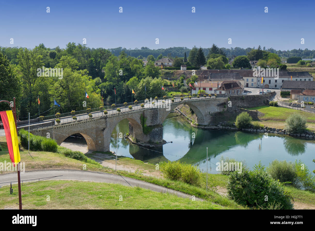 View of the village of Navarrenx in the Pyrenees Stock Photo - Alamy