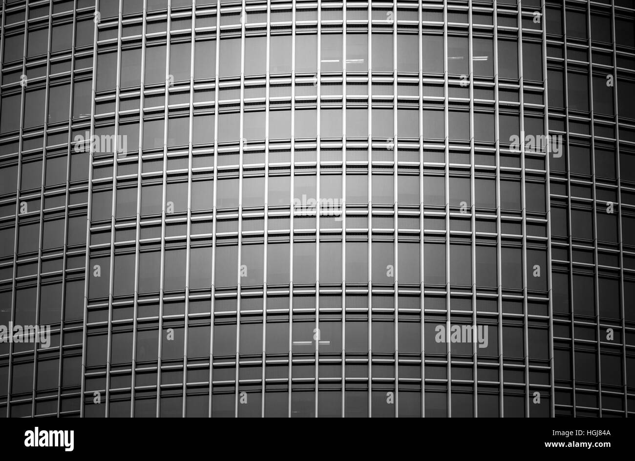 Windows of commercial building in Hong Kong with B&W color Stock Photo ...
