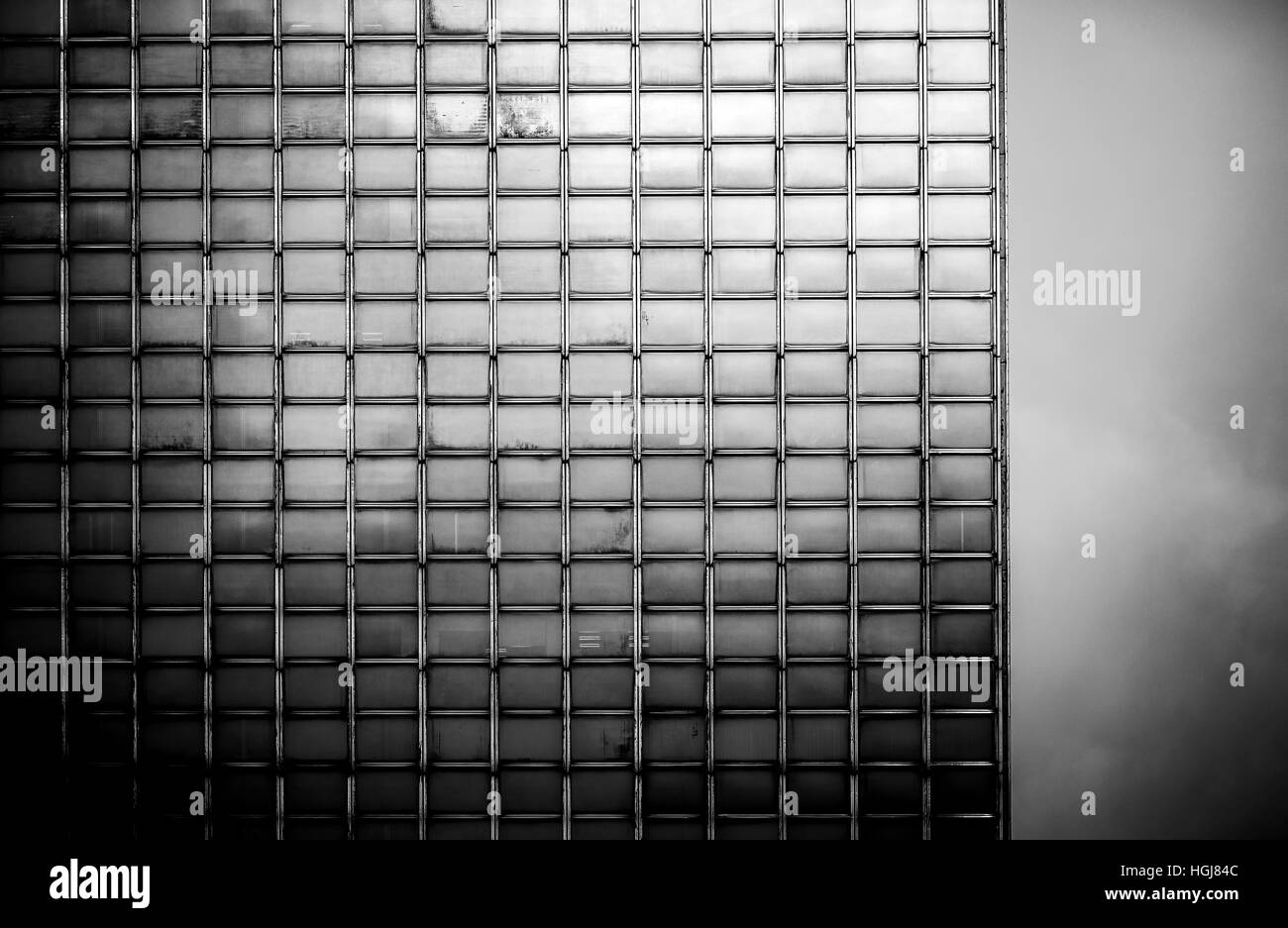 Windows of commercial building in Hong Kong with B&W color Stock Photo ...