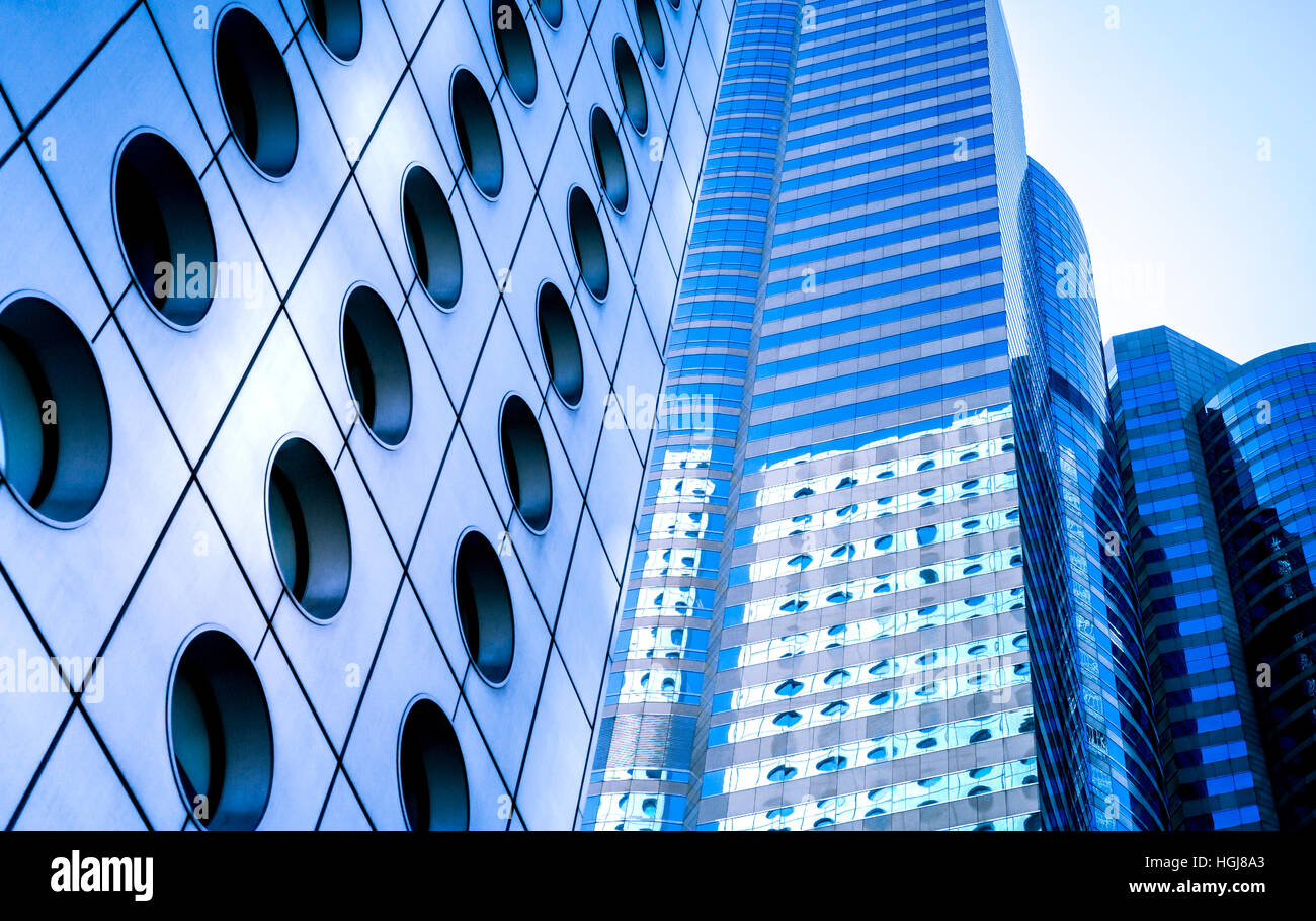 Windows of commercial building in Hong Kong Stock Photo - Alamy