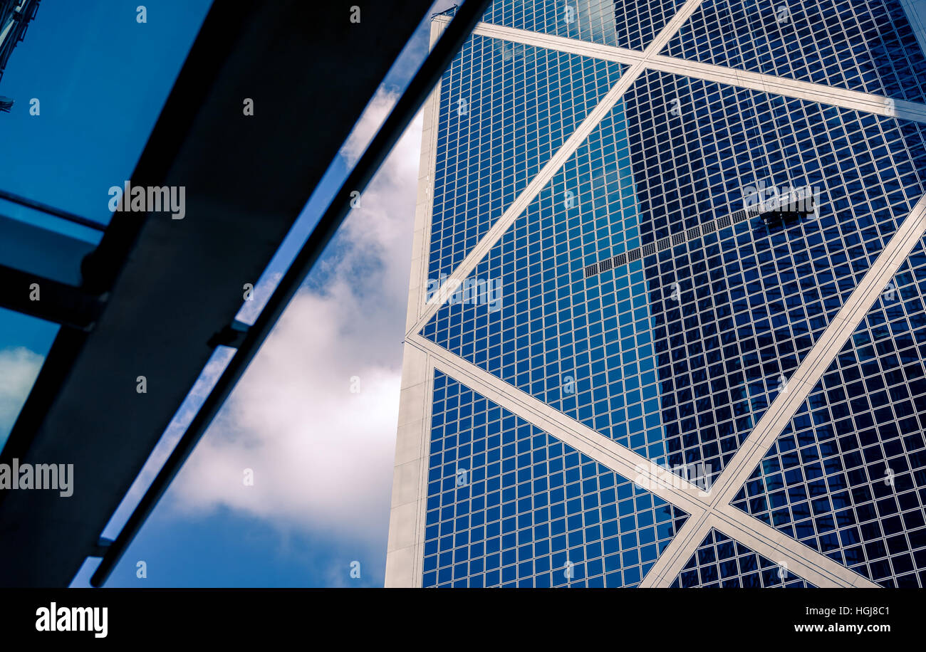 Windows of commercial building in Hong Kong Stock Photo - Alamy