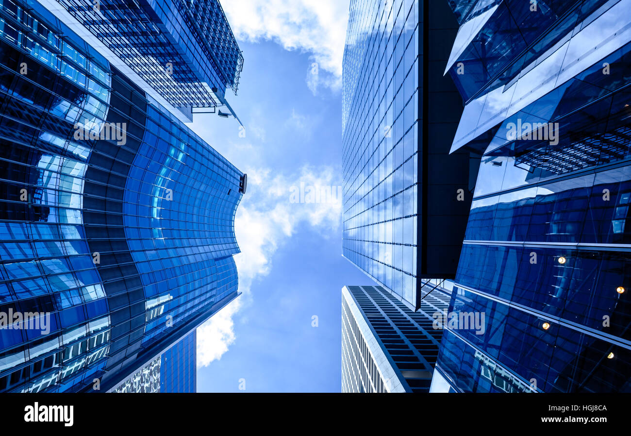 Windows of commercial building in Hong Kong Stock Photo - Alamy