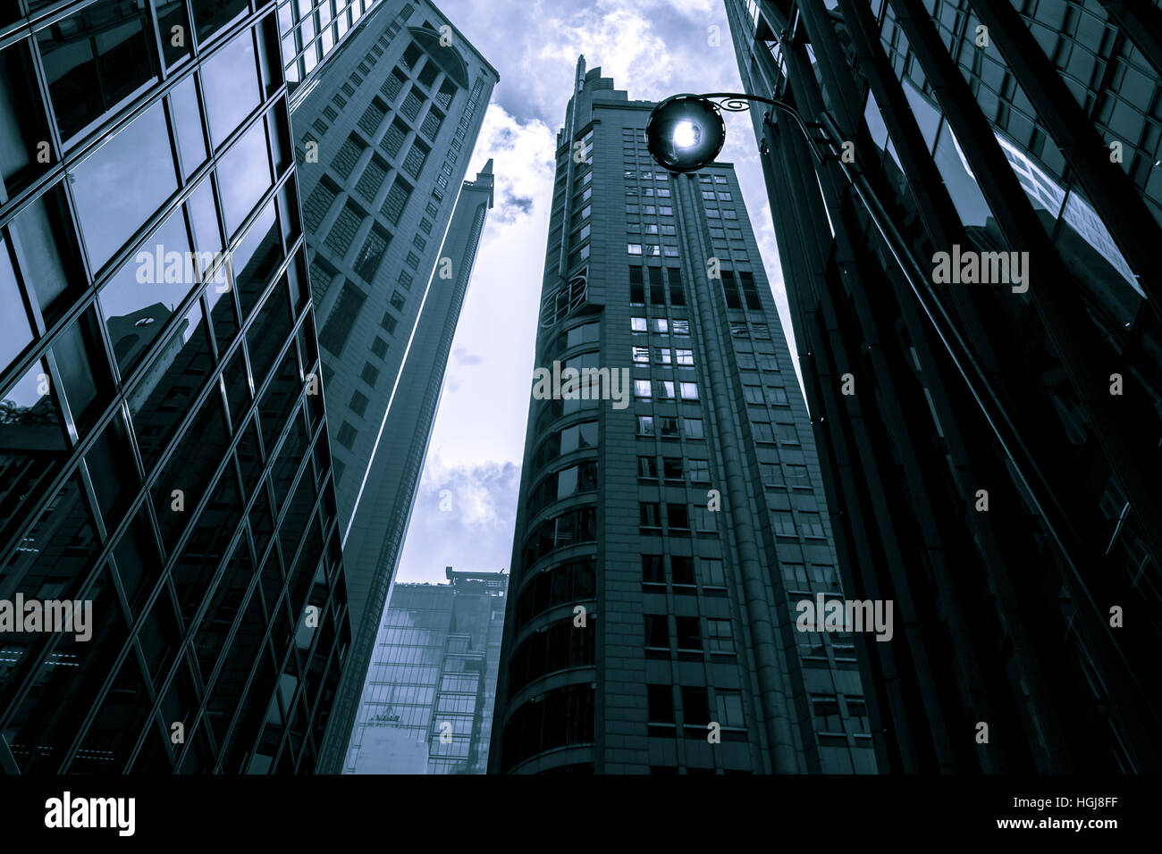 Windows of commercial building in Hong Kong Stock Photo - Alamy